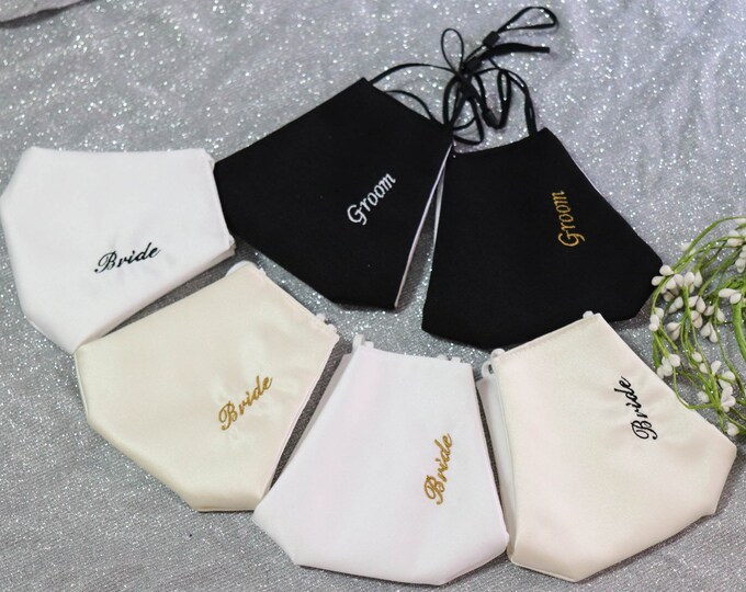 Wedding Mask for Groom, Groom Cotton Face Mask With Filter, Men Elegant ...