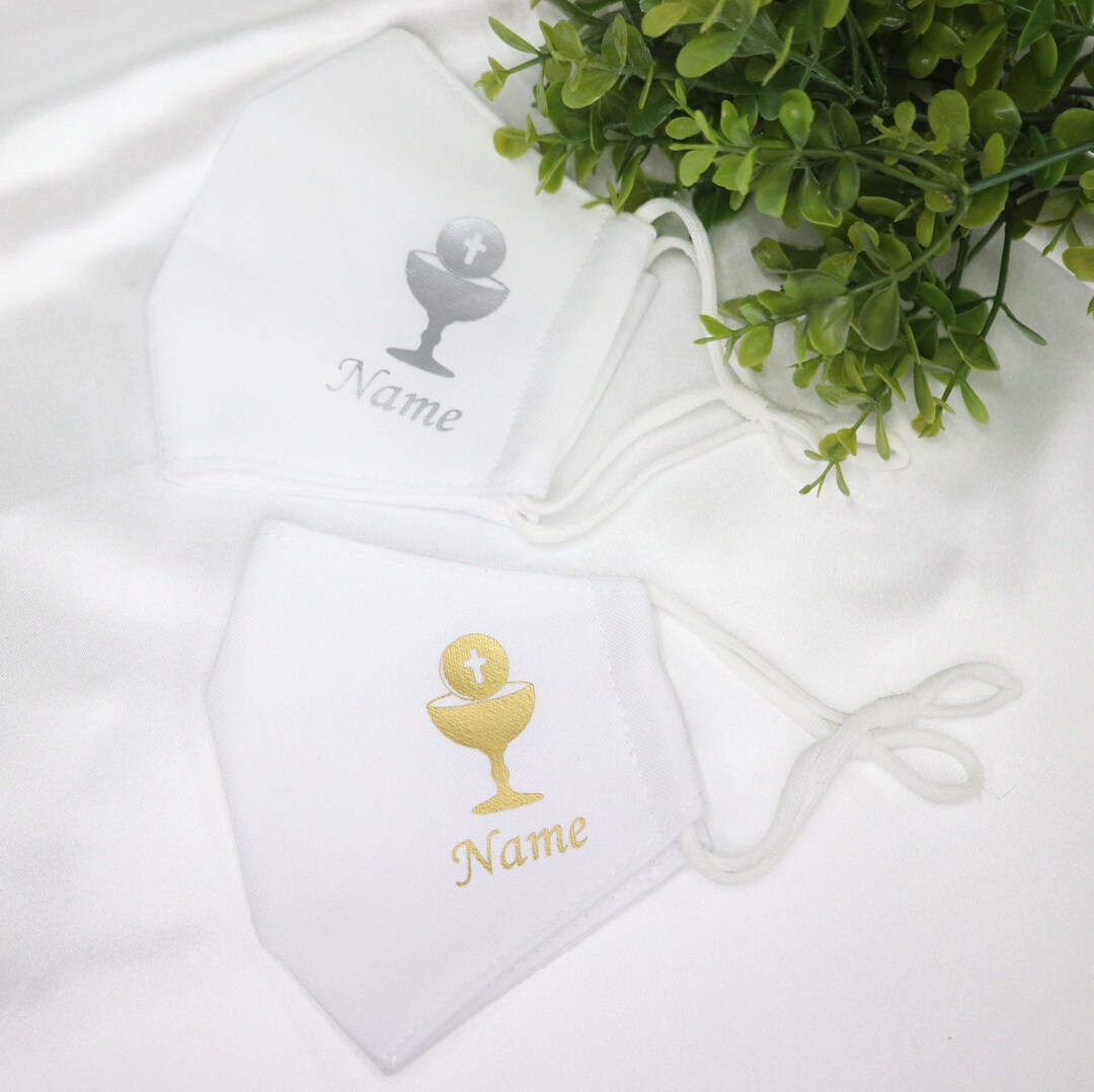 First Communion Mask With Filter, Kid Communion Masks, First Holy ...