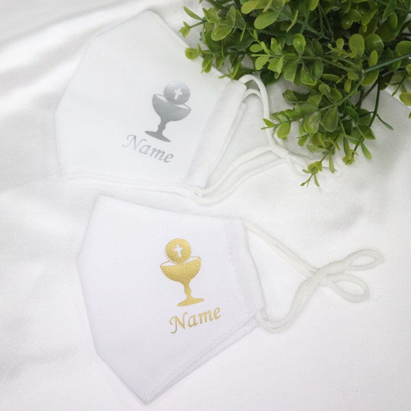 First Communion Face Mask for Girls - Etsy