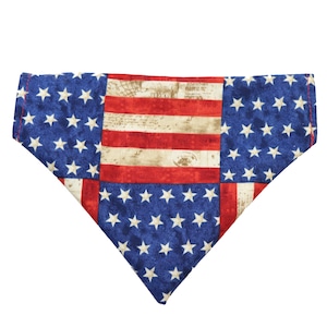 4th of July Dog Bandana, Over the Collar Patriotic Dog Scarf, American ...
