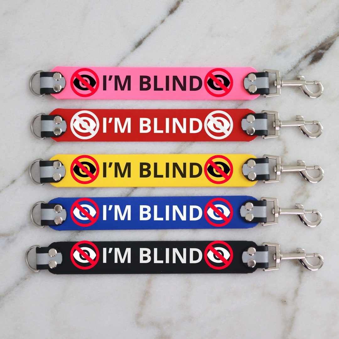 Blind Dog Leash Sleeve,custom Leash Wrap,double Sided,lead Warning Sign ...