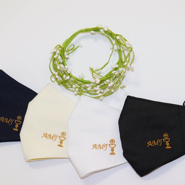 First Communion Face Mask for Girls - Etsy