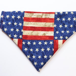 4th of July Dog Bandana, Over the Collar Patriotic Dog Scarf, American ...