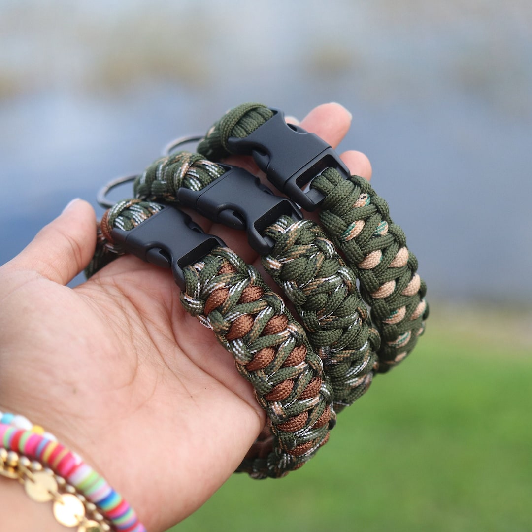 Paracord Camo Dog Collar, Heavy Duty Dog Collar, Macrame Dog Collar ...