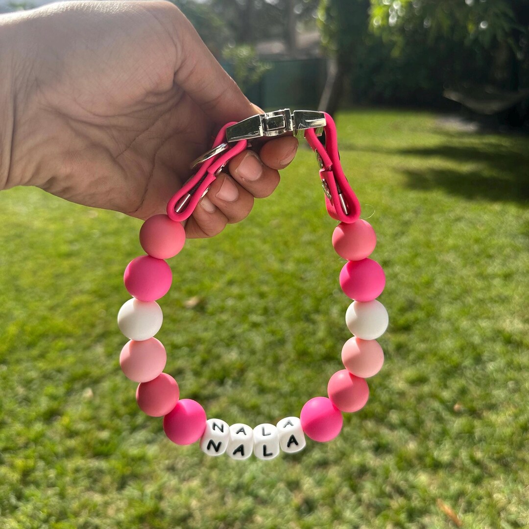 Name Beaded Dog Collar, Fancy Cat Necklace, Waterproof Dog Collar ...