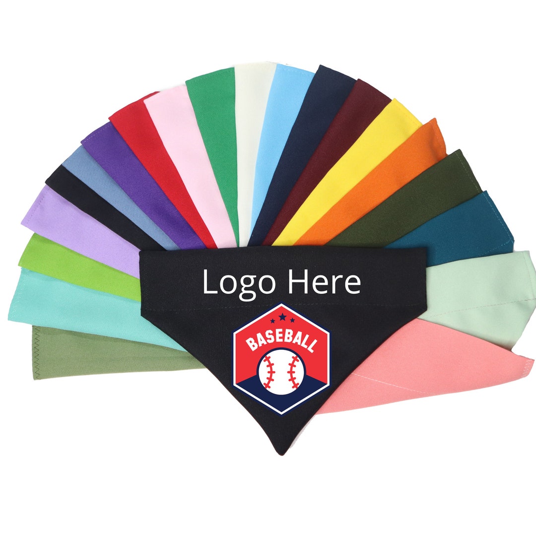 Custom Sport Game Dog Bandana Over the Collar, Baseball Logo Dog or Cat ...