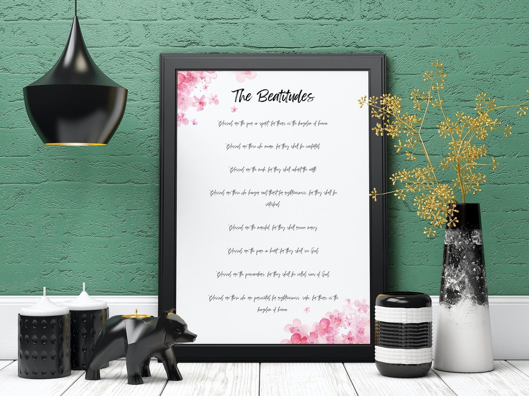 The Beatitudes | Bible Verses | Gospel Digital Art | Printable Art - Etsy