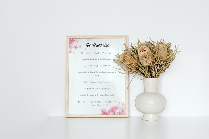 The Beatitudes | Bible Verses | Gospel Digital Art | Printable Art - Etsy
