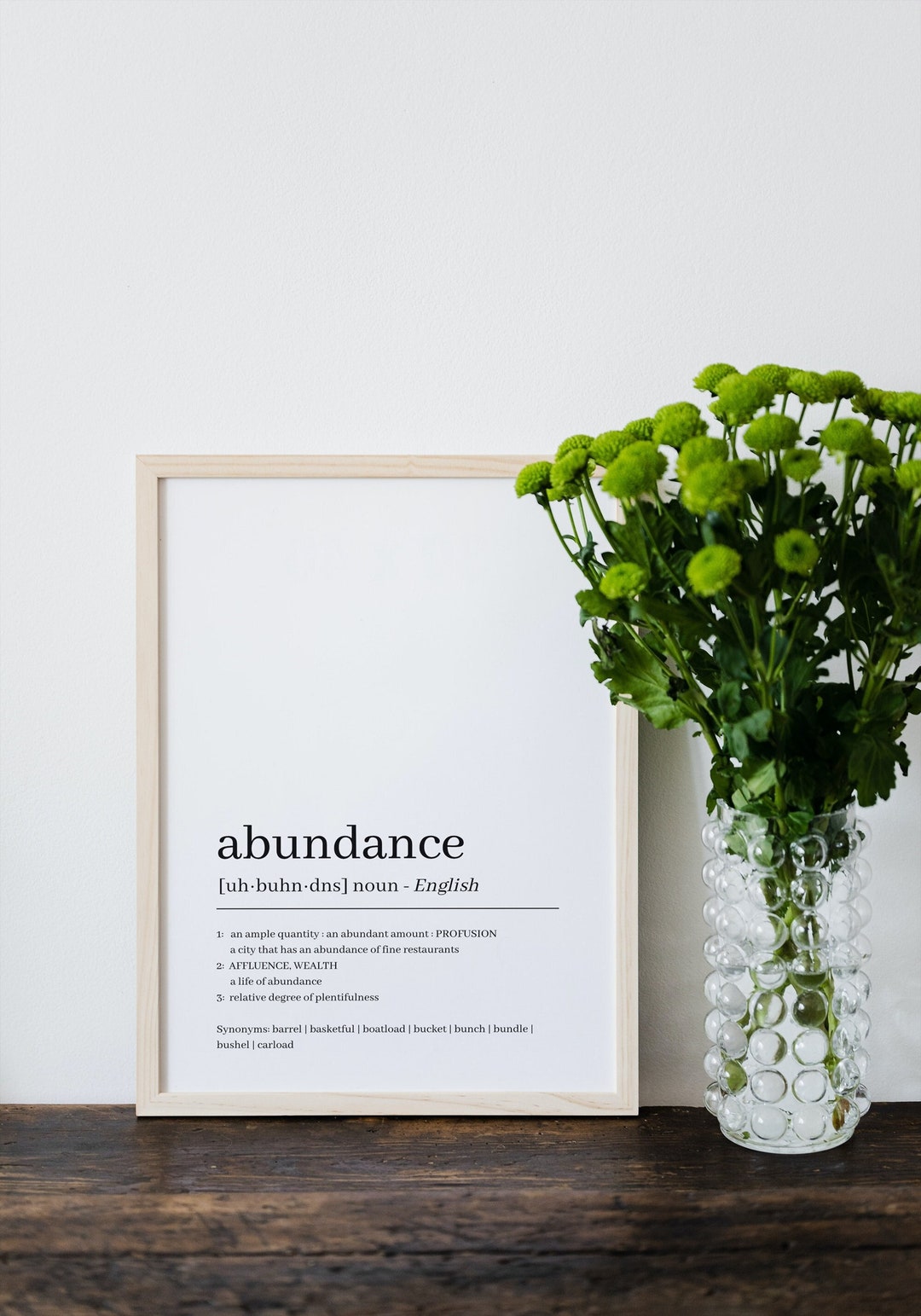 Abundance Definition | Printable Wall Art | Dictionary Definition - Etsy