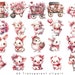 Valentine Farm Animals Clipart, Farmhouse Clipart, Baby Animals ...