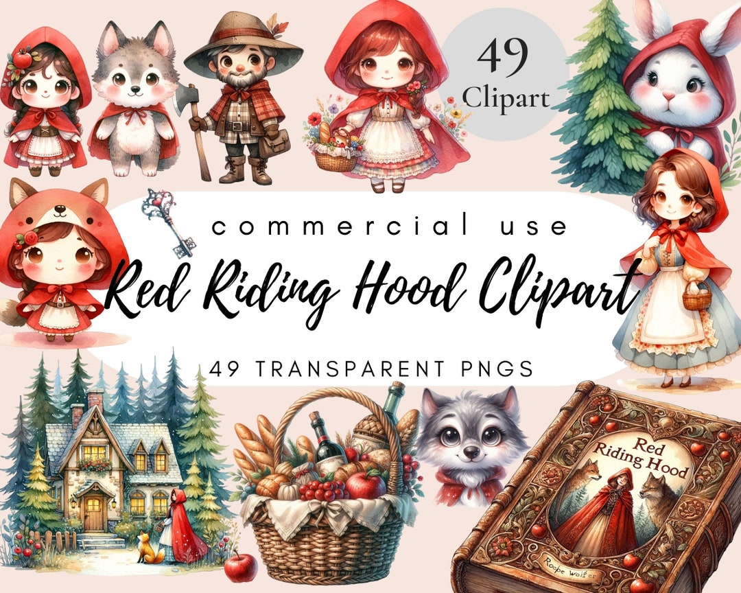 Little Red Riding Hood Clipart, Little Red Riding Hood Png, Red Riding ...
