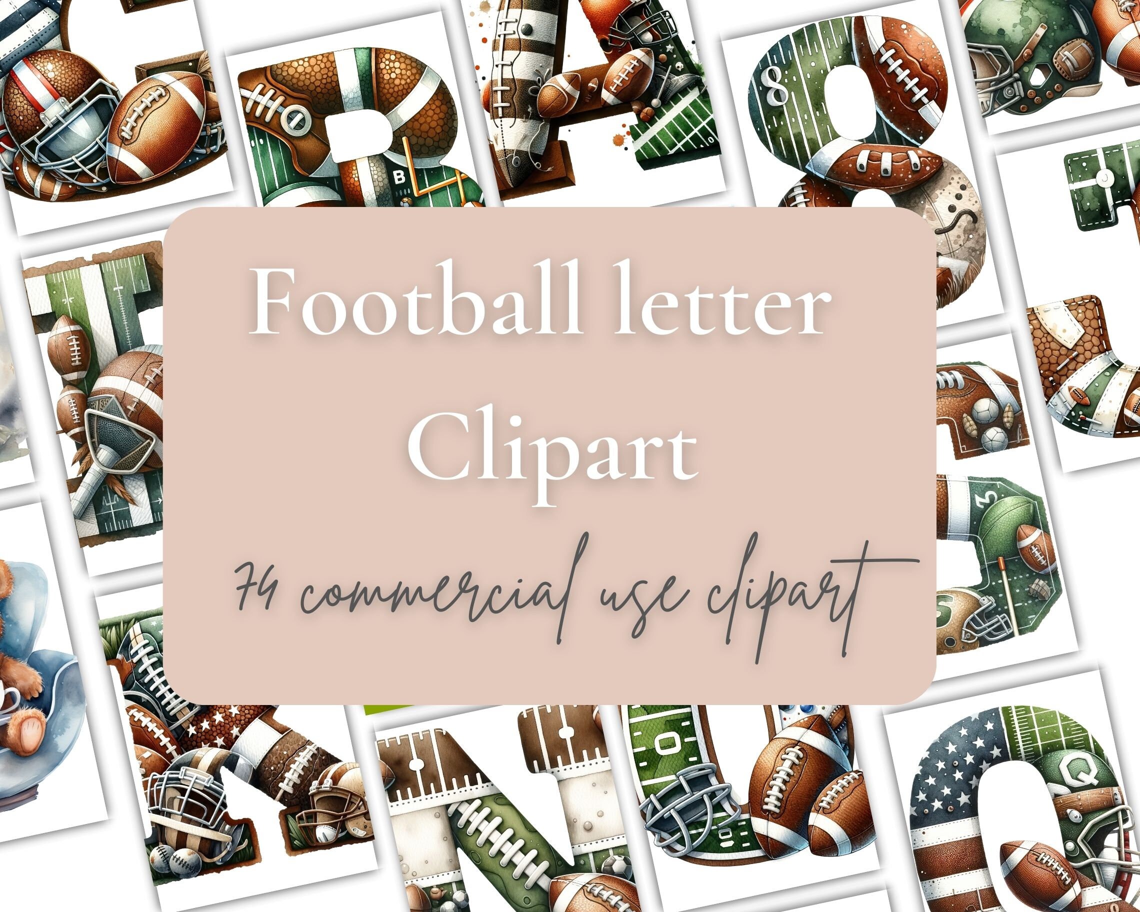 Printable Football Alphabet Letters, Football Letters Numbers Png ...