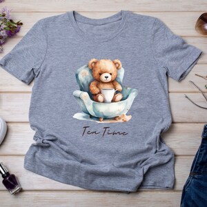 Teddy Afternoon Tea Clipart, High Tea Watercolor Clipart, Girls Tea ...