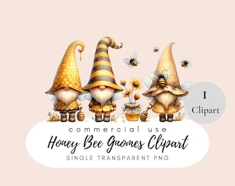 Honey Bee Gnome Clipart, Sunflower Gnome Clipart, Bee Gnome Png, Gnome ...