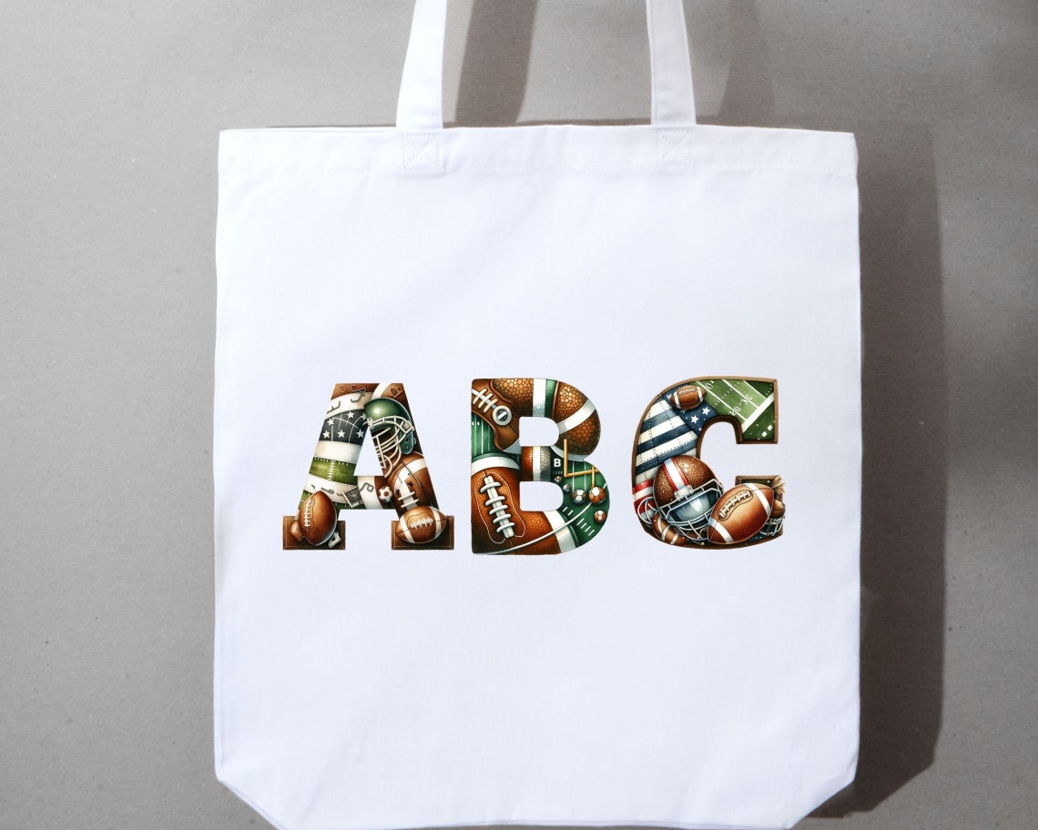 Printable Football Alphabet Letters, Football Letters Numbers Png ...