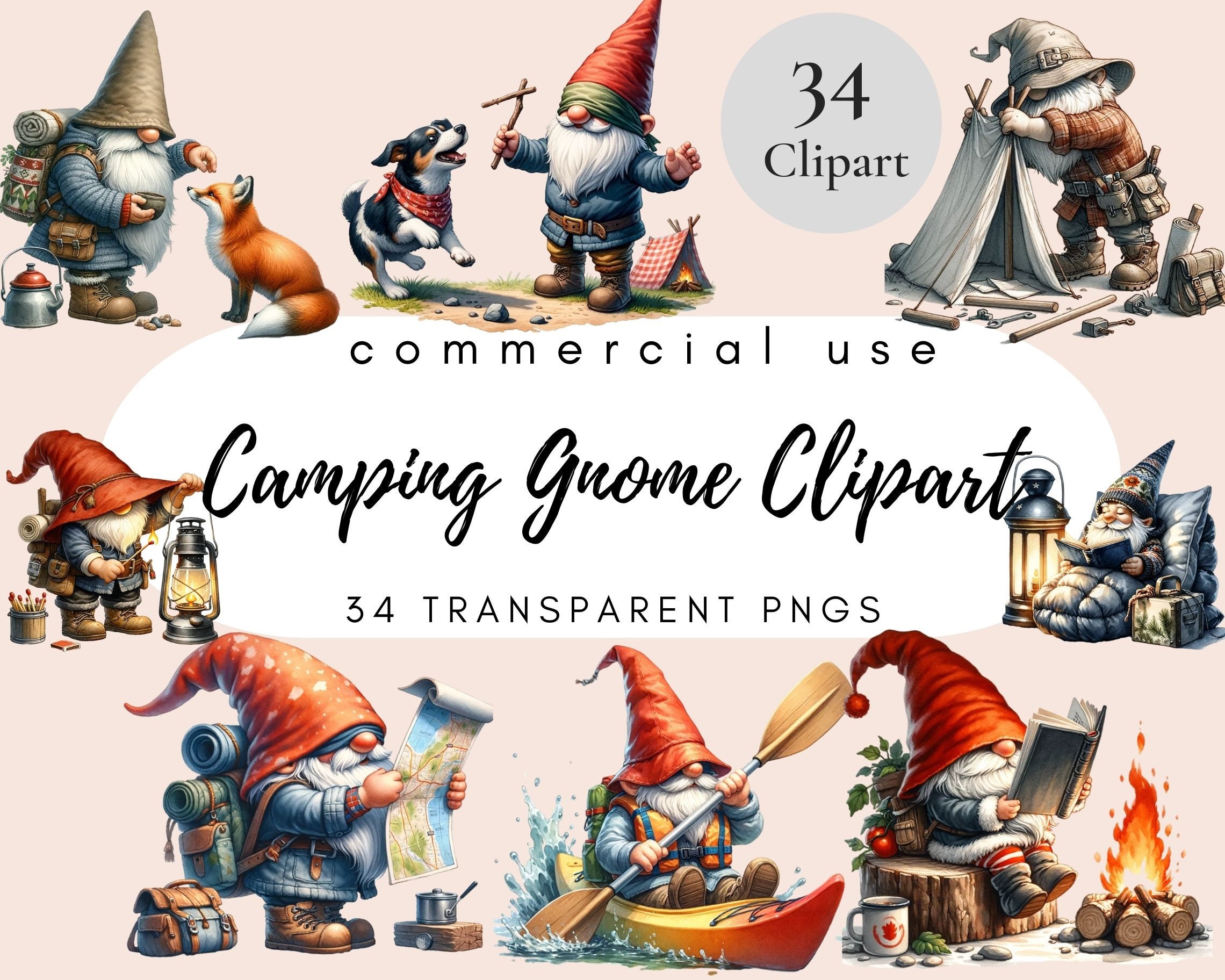 Camping Gnome Png, Camping Gnome Clipart, Father Gnome Clipart, Fathers ...