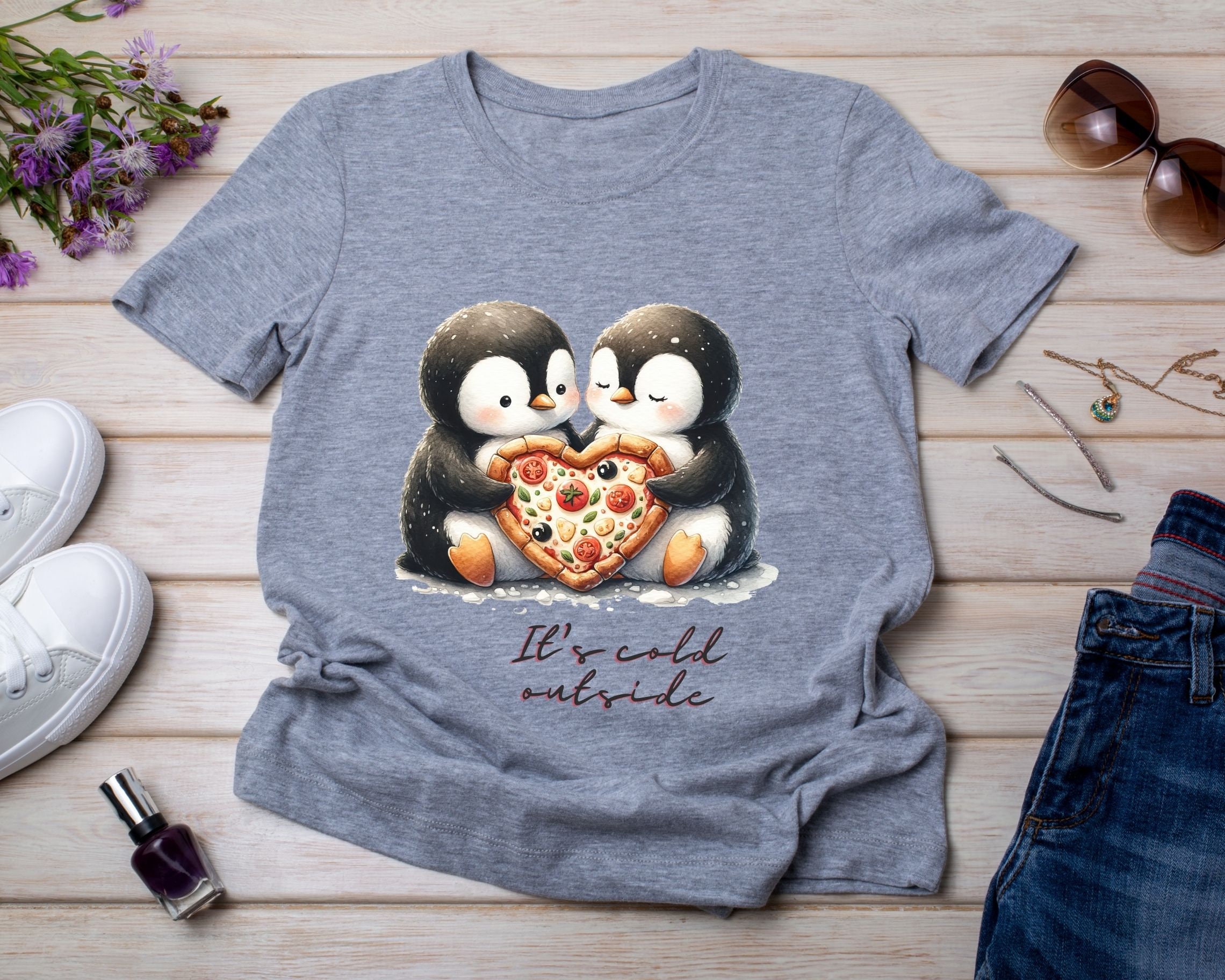 Valentine Penguin Clipart, Penguin Clipart Watercolor, Valentine Day ...