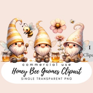 Honey Bee Gnome Clipart, Sunflower Gnome Clipart, Bee Gnome Png, Gnome ...