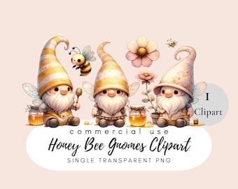 Honey Bee Gnome Clipart, Sunflower Gnome Clipart, Bee Gnome Png, Gnome ...
