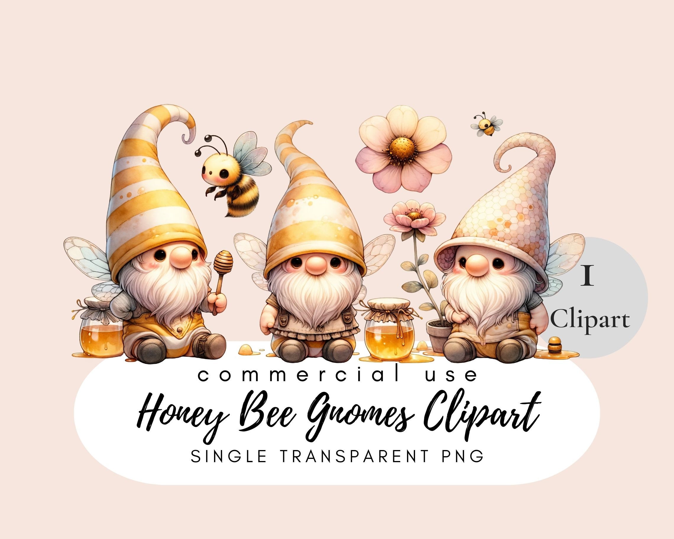 Honey Bee Gnome Clipart, Sunflower Gnome Clipart, Bee Gnome Png, Gnome ...