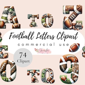 Printable Football Alphabet Letters, Football Letters Numbers Png ...