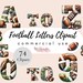 Printable Football Alphabet Letters, Football Letters Numbers Png ...