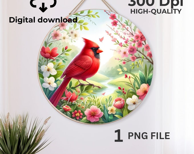 Cardinal Beautiful Red Cardinal Png Sublimation Digital Design Download ...