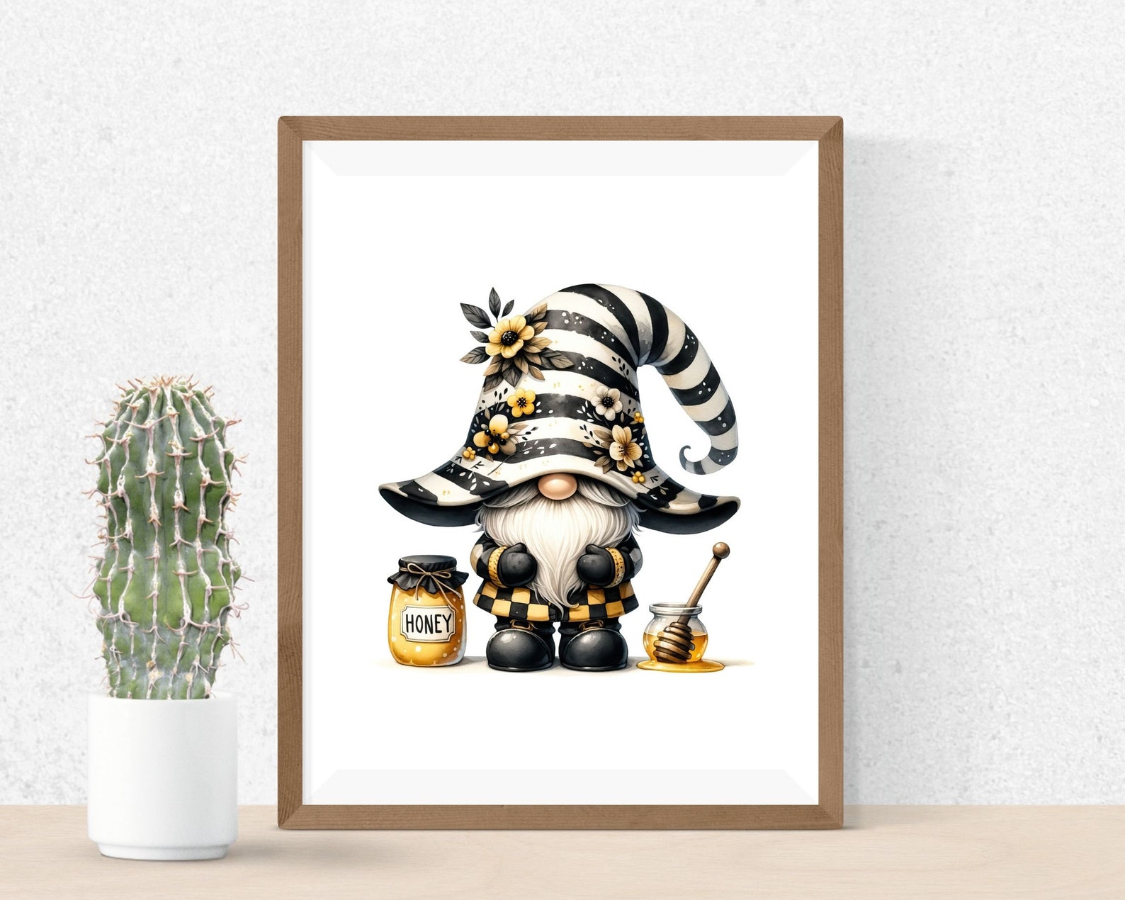 Honey Bee Gnome Clipart, Sunflower Gnome Clipart, Bee Gnome Png, Gnome ...