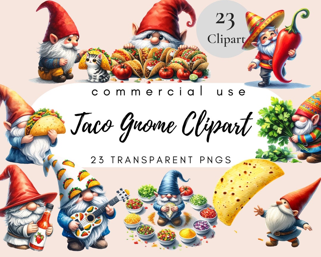 Taco Gnome PNG, Taco Gnome Clipart, Cinco De Mayo Gnome Png, Cinco De ...