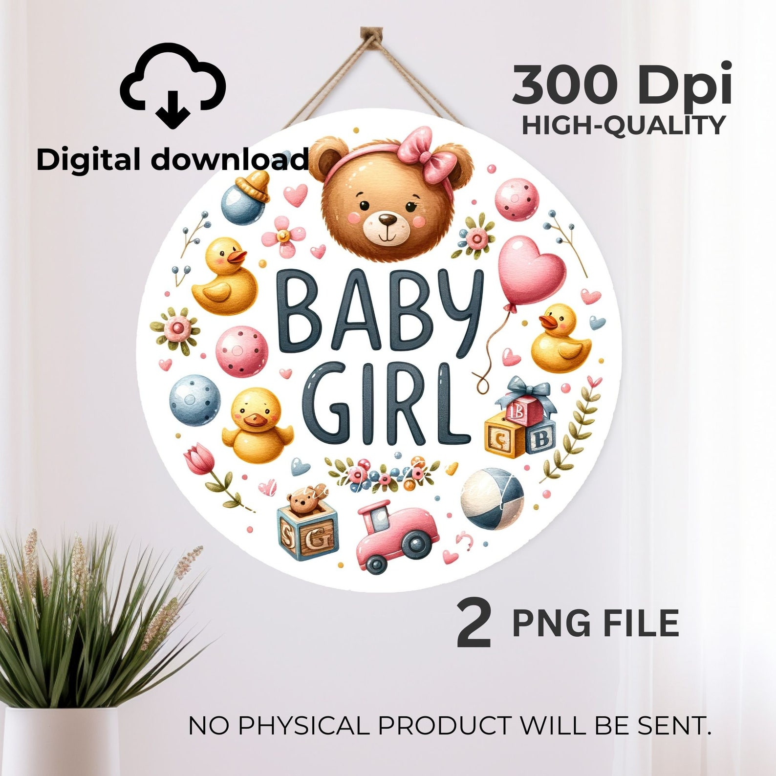 Welcome Baby Girl Png, Baby Girl Birth Announcement Png, Baby Girl Png ...