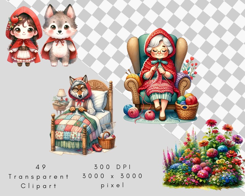 Little Red Riding Hood Clipart, Little Red Riding Hood Png, Red Riding ...