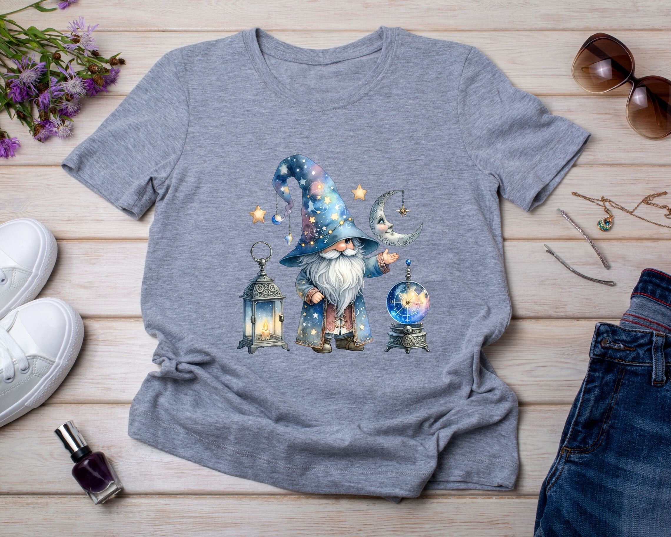 Celestial Gnomes Png, Galaxy Gnomes, Moon & Stars Gnome Clipart PNG ...