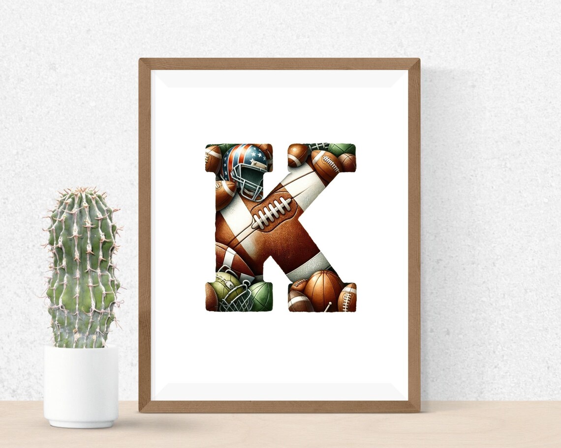 Printable Football Alphabet Letters, Football Letters Numbers Png ...