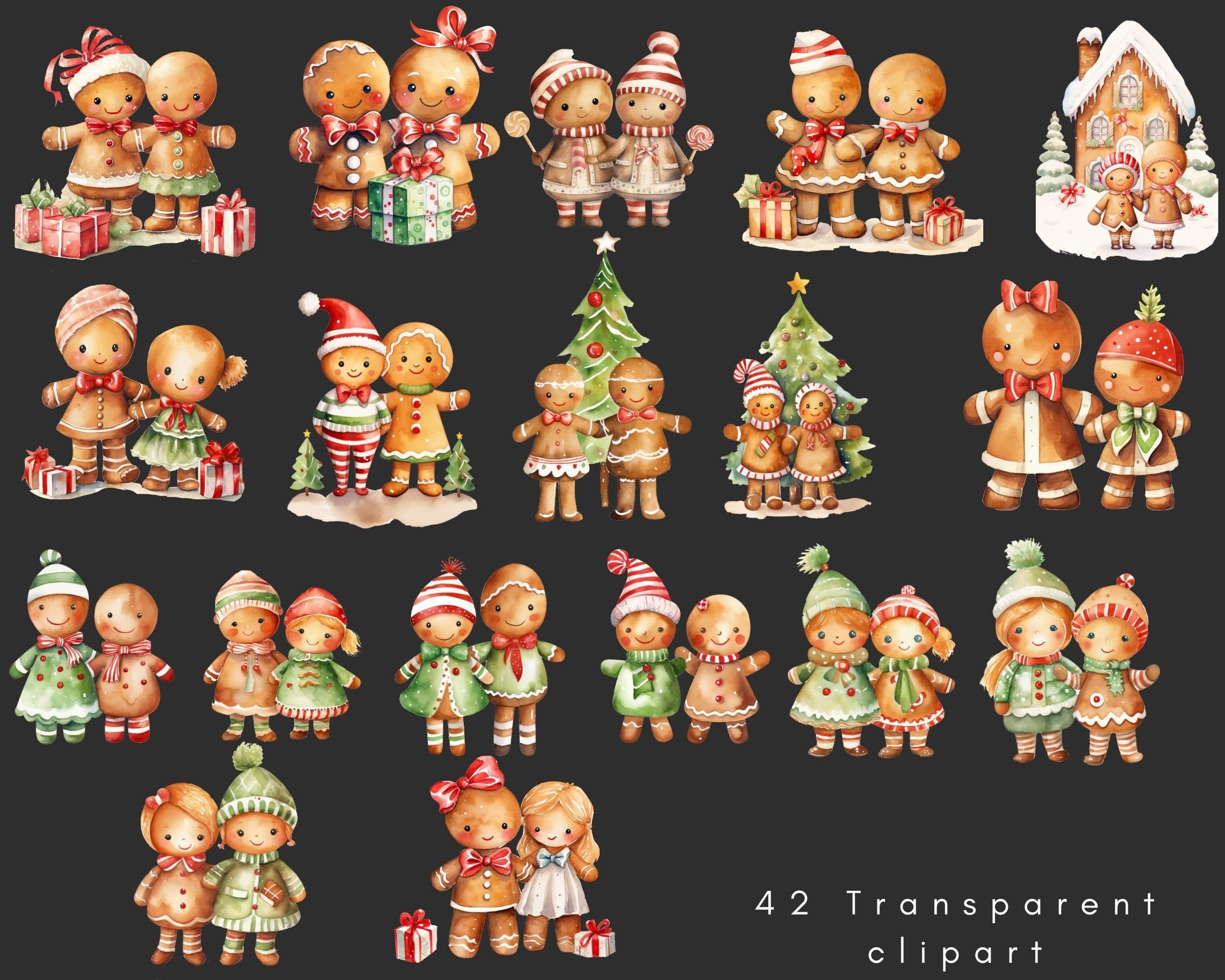 Printable Gingerbread Man Clipart | Gingerbread Girl Clipart Png | Cute ...