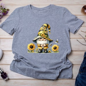 Honey Bee Gnome Clipart, Sunflower Gnome Clipart, Bee Gnome Png, Gnome ...