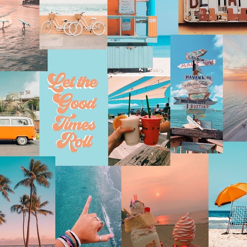 Wall Collage Kit Beach Blue Aesthetic DIGITAL DOWNLOAD 50 - Etsy Wall Collage Kit Beach Blue Aesthetic DIGITAL DOWNLOAD 50 - Etsy