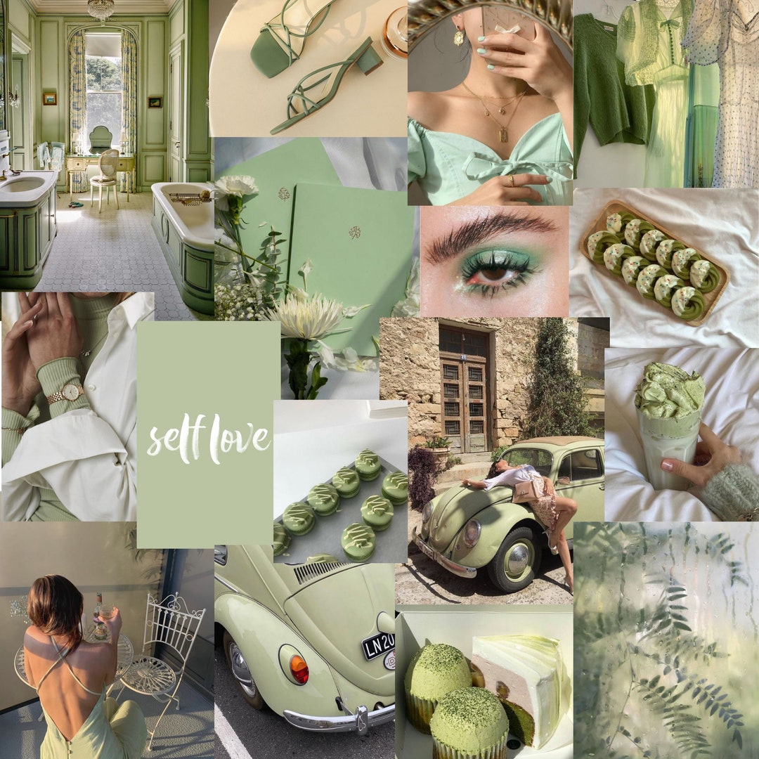 Sage Green Photo Wall Collage Kit Digital Download set of - Etsy