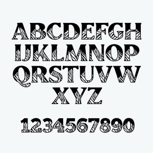 Zebra Font Svg Zebra Alphabet Svg Zebra Letters & Numbers Svg Zebra Svg ...