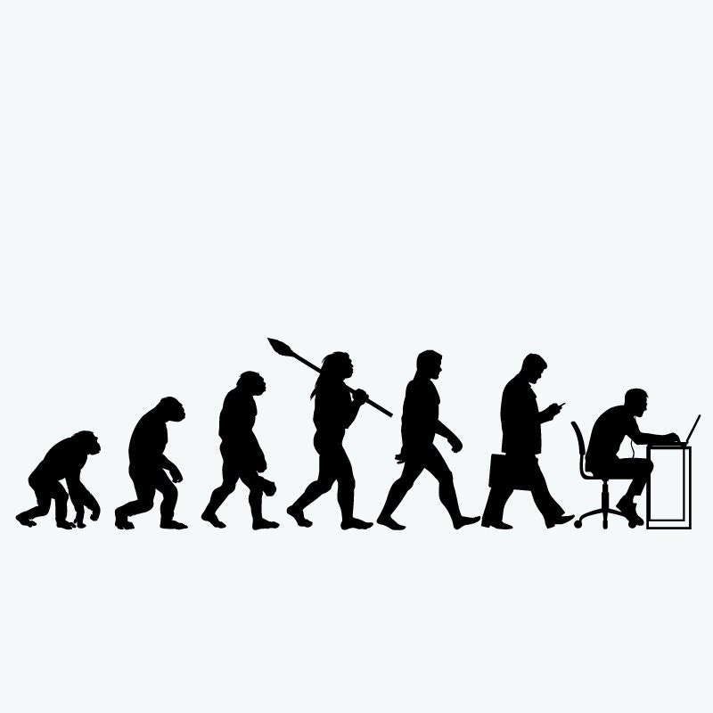 Human Evolution Silhouette SVG & PNG - Etsy