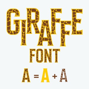 Giraffe Font Svg Giraffe Alphabet Svg Giraffe Letters & Numbers Svg ...
