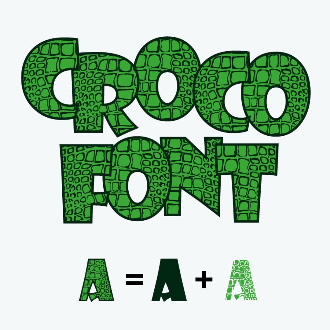 Croco Font Svg Croco Alphabet Svg Croco Letters & Numbers Svg Croco Svg ...