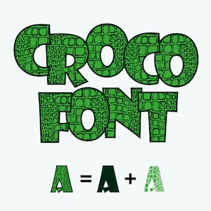 Croco Font Svg Croco Alphabet Svg Croco Letters & Numbers Svg Croco Svg ...