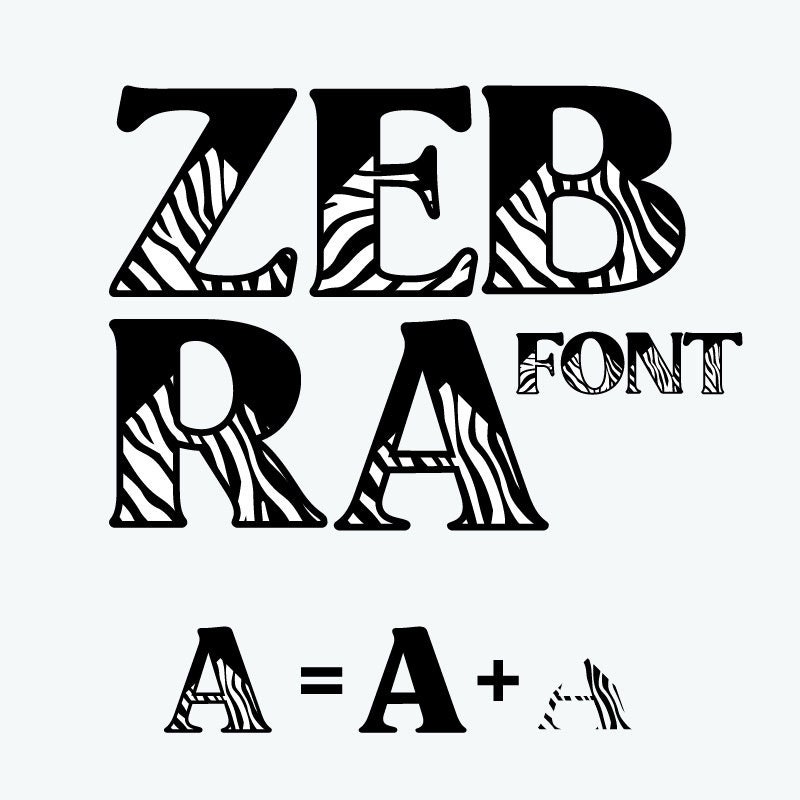Zebra Font Svg Zebra Alphabet svg Letras de cebra y números svg Zebra ...