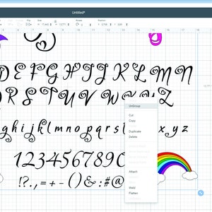 Alphabet SVG Letters Symbols Rainbow Numbers Bow SVG Clipart Ponytail ...