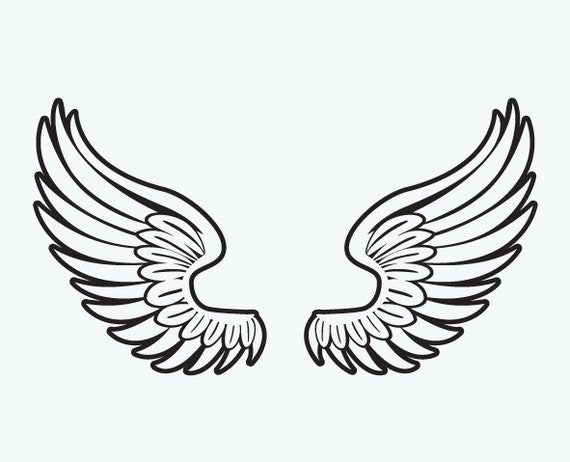 Wings SVG Angel Wings Heaven Flying Feather Wings Cut File | Etsy