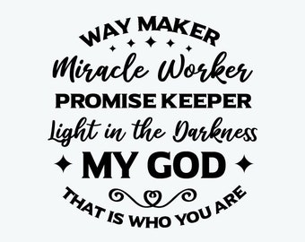 Way Maker SVG PNG DXF Way Maker Shirt Waymaker Svg My - Etsy