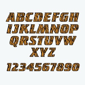 Tiger Font Svg Tiger Alphabet Svg Tiger Letters & Numbers Svg Tiger Svg ...