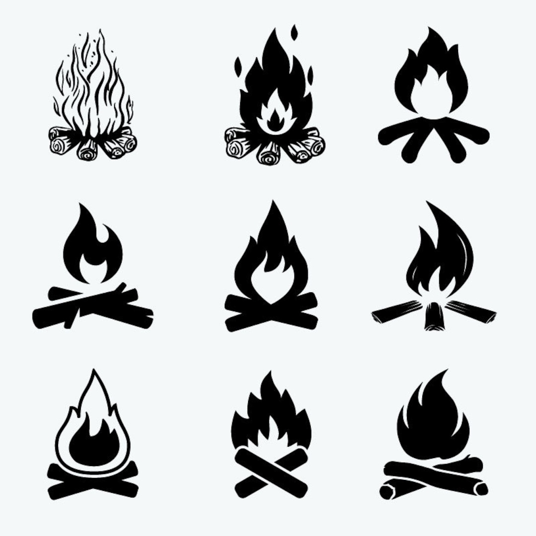 Campfire Svg Camp Fire Svg Camping Svg Fire Svg Flame Svg Campfire ...