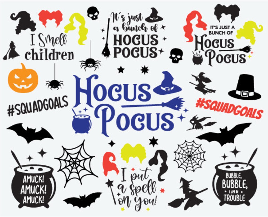 Hocus Pocus SVG Smell Children Svg Spell on You Svg Bunch of | Etsy
