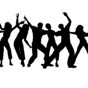 Dancing People Svg Party Crowd Svg Silhouette Cheering Crowd Svg Night ...